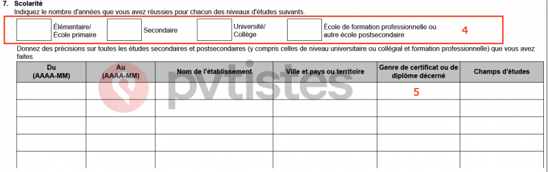 Le formulaire IMM 5669 - Annexe A – Antécédents/Déclaration (Résidence Permanente au Canada ...