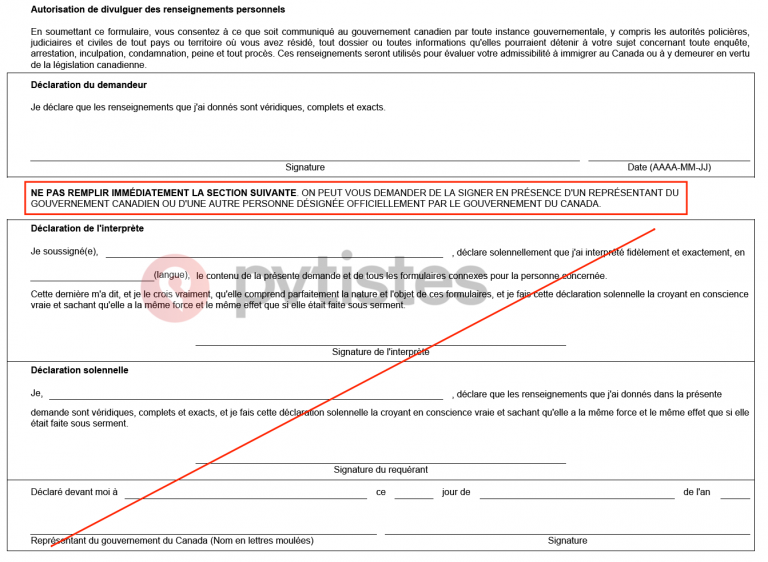 Le formulaire IMM 5669 - Annexe A – Antécédents/Déclaration (Résidence Permanente au Canada ...