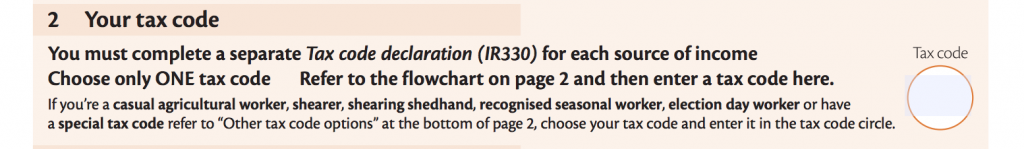 Completing the Tax Code Declaration IR330 - pvtistes.net