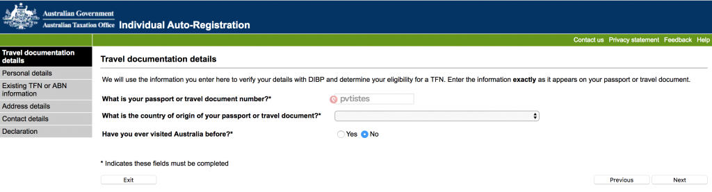 How to apply for the TFN - pvtistes.net