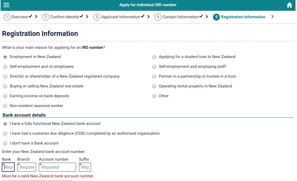 Effectuer la demande en ligne du numéro IRD - pvtistes.net