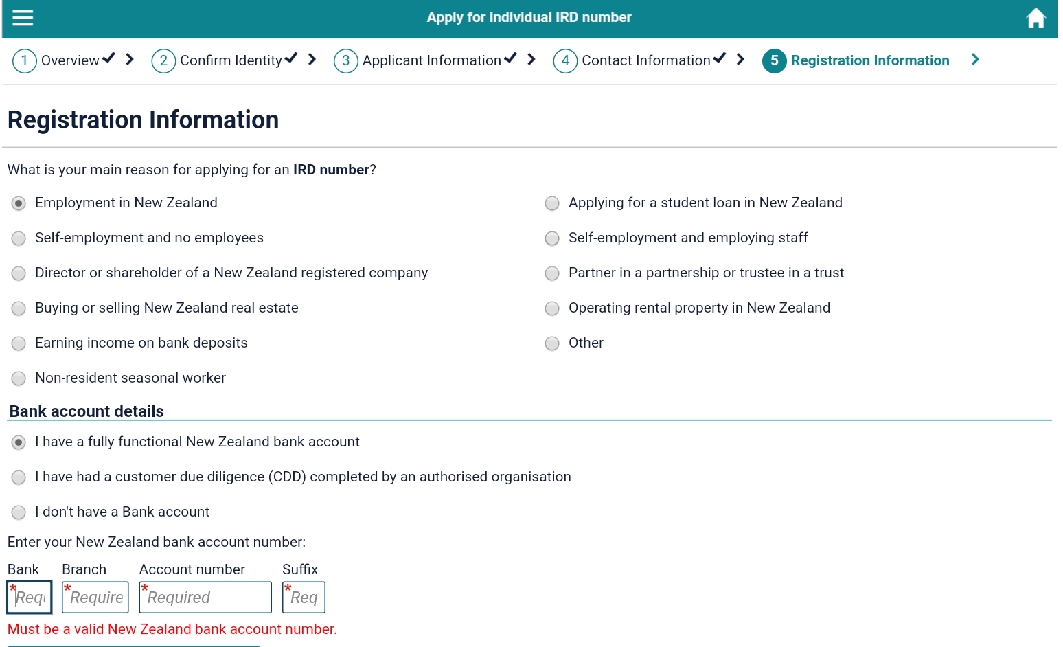 Effectuer la demande en ligne du numéro IRD - pvtistes.net
