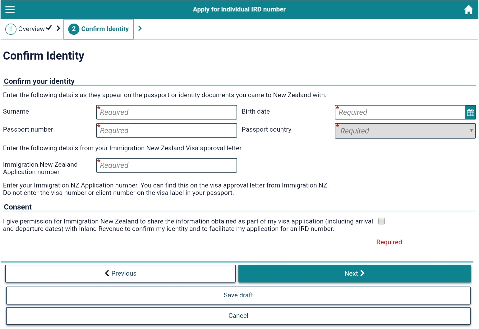 Effectuer la demande en ligne du numéro IRD - pvtistes.net