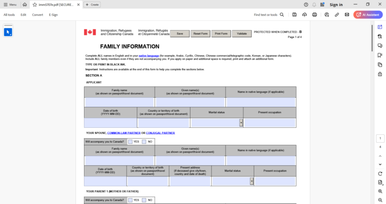 How to open Immigration, Refugees and Citizenship Canada PDF forms ...